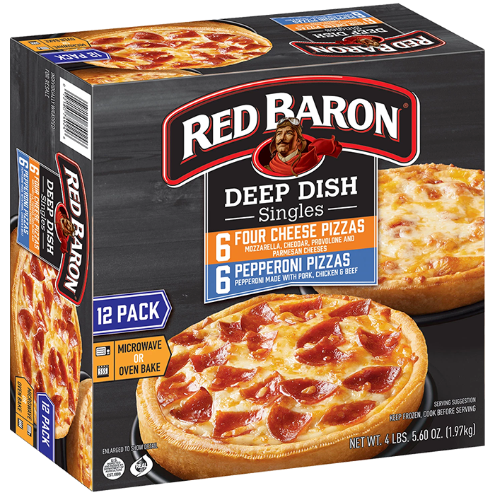 Leiros Pizza Lista Red Baron Pepperoni Y 4 Quesos 12pack